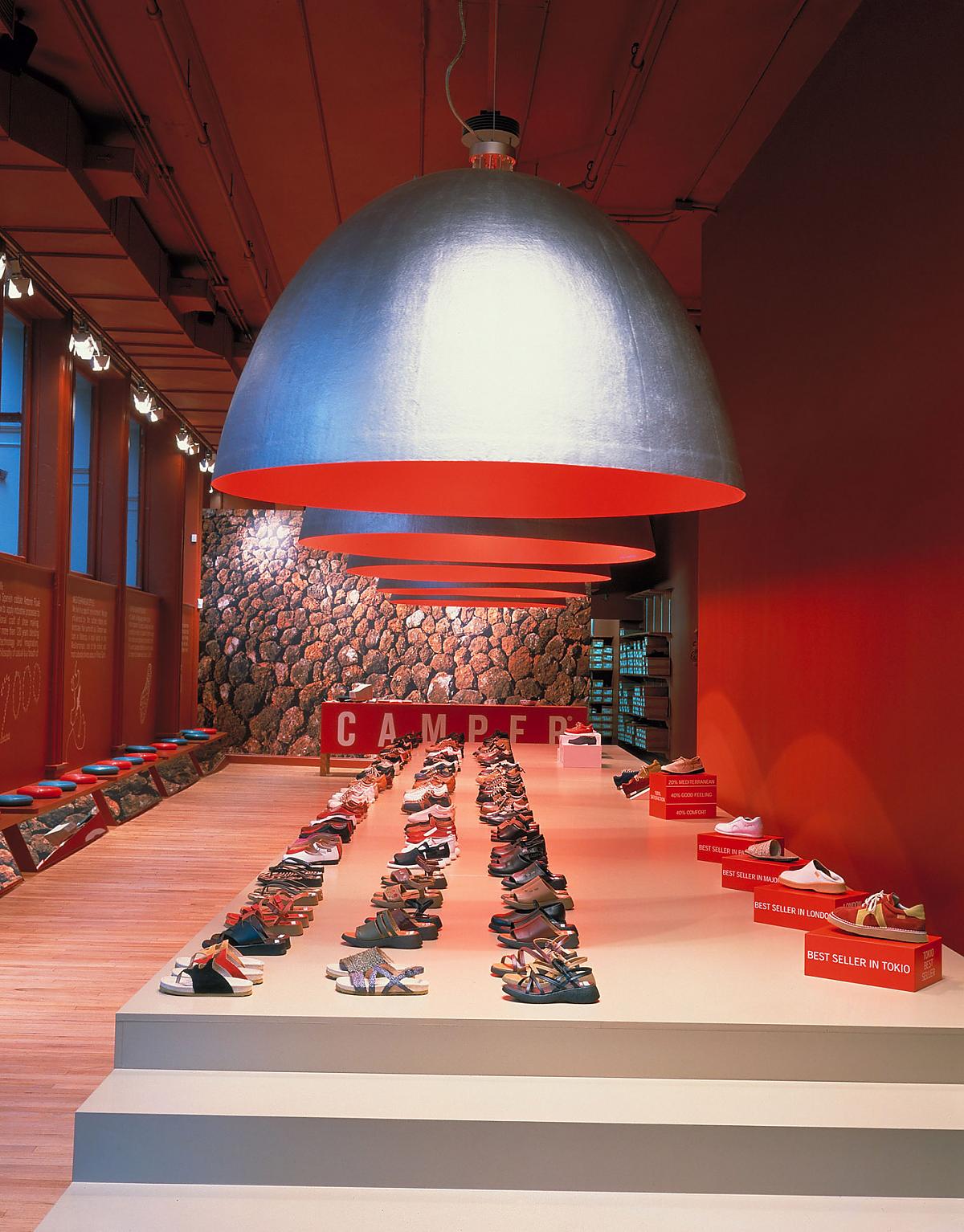 Ingo Maurer: Retail design | lighting design for the shoe shop Camper ...